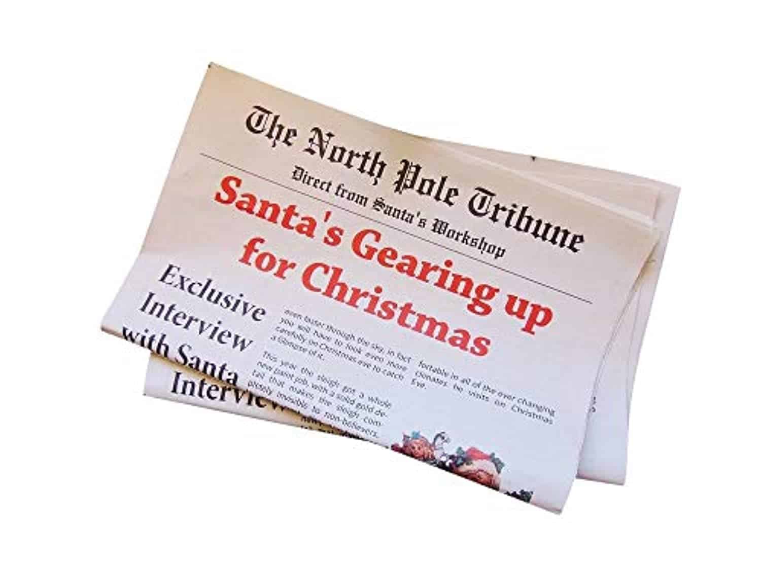 Pack of 2 Christmas Newspaper wrapping paper North Pole lapland ...